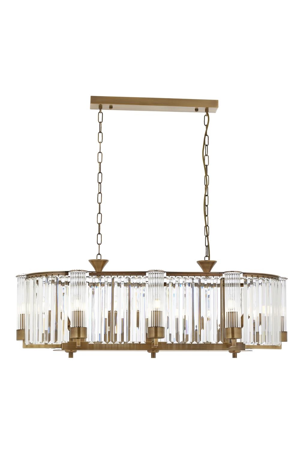 AVONNI Eskitme Kaplama Klasik Avize E14 Metal Kristal 105x40cm Lumienza